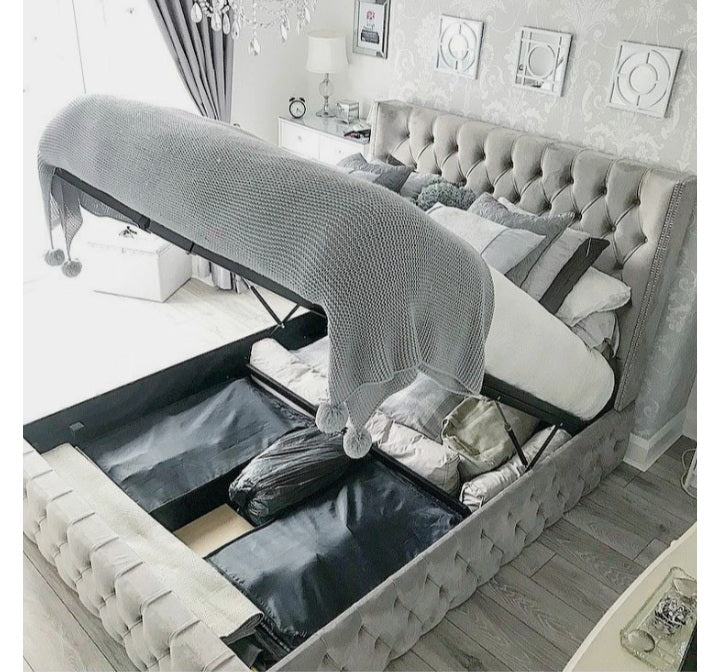 Wing Back Beds | winged headboard bed | wingback ottoman bed – Sale4You
