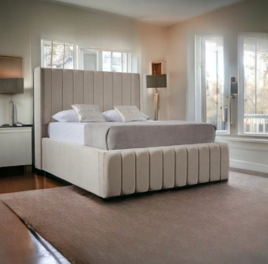 Indiana Bed Frame | wing back bed | winged headboard bed | wingback ...