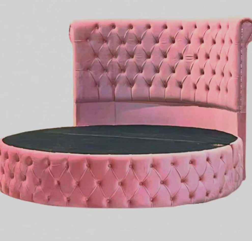 Sleigh Circular Round Bed | circle bed frame | round chesterfield bed ...