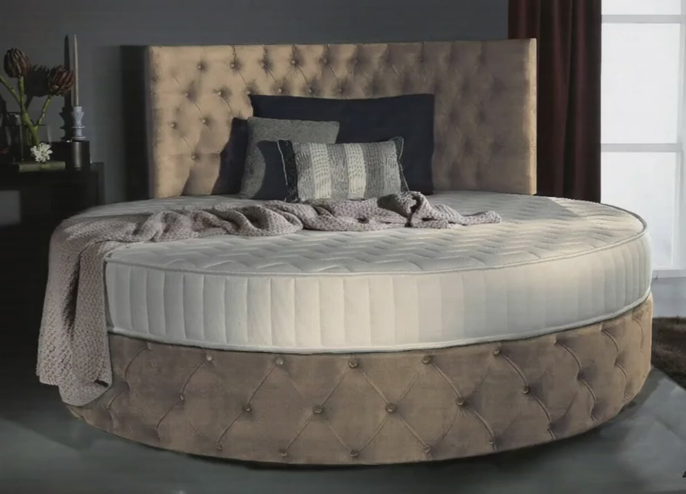 Round Circular Bed | round headboard bed | circular bed frame ...